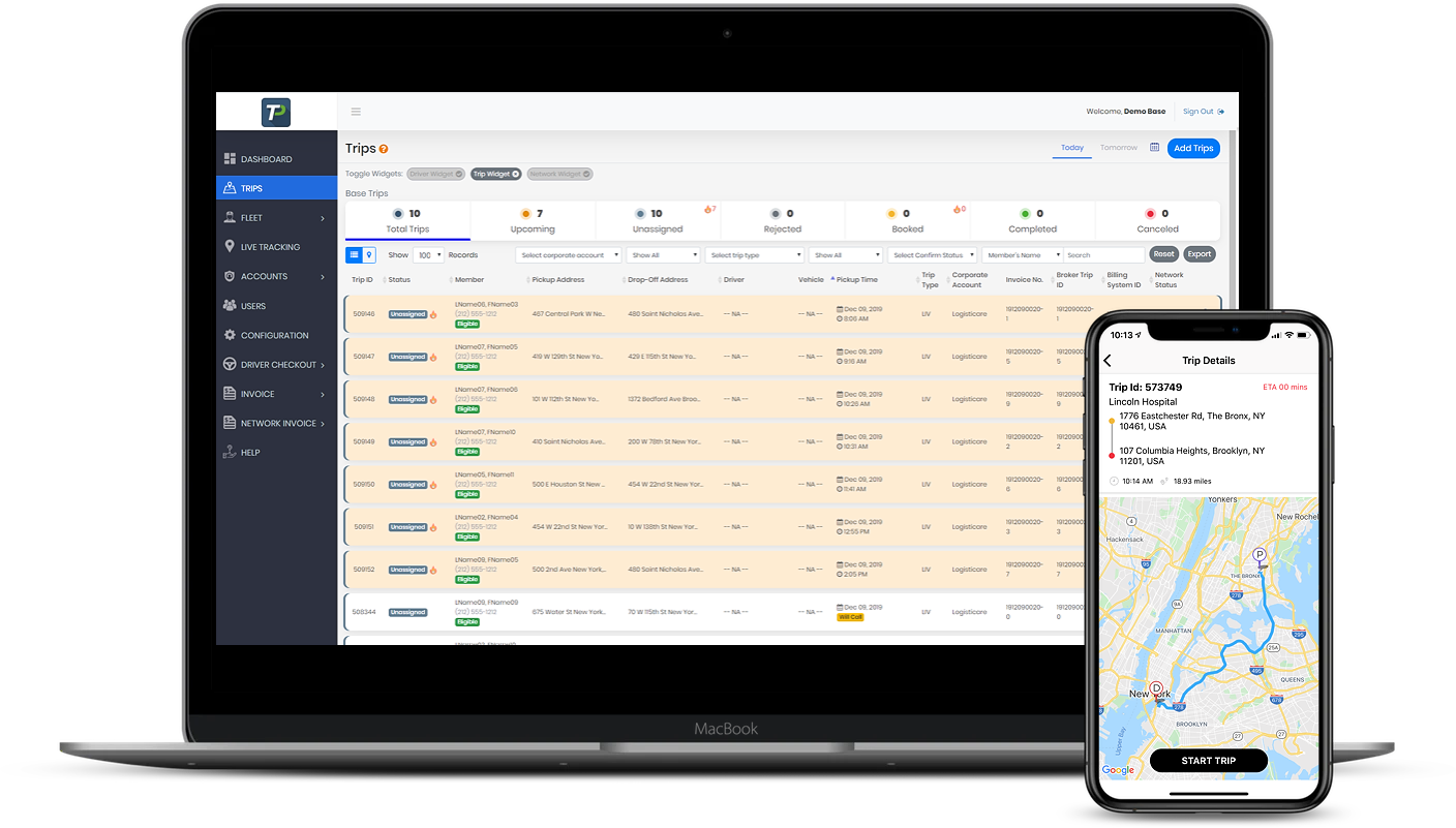 NEMT Dispatch Cloud Based Software — Transit Partners