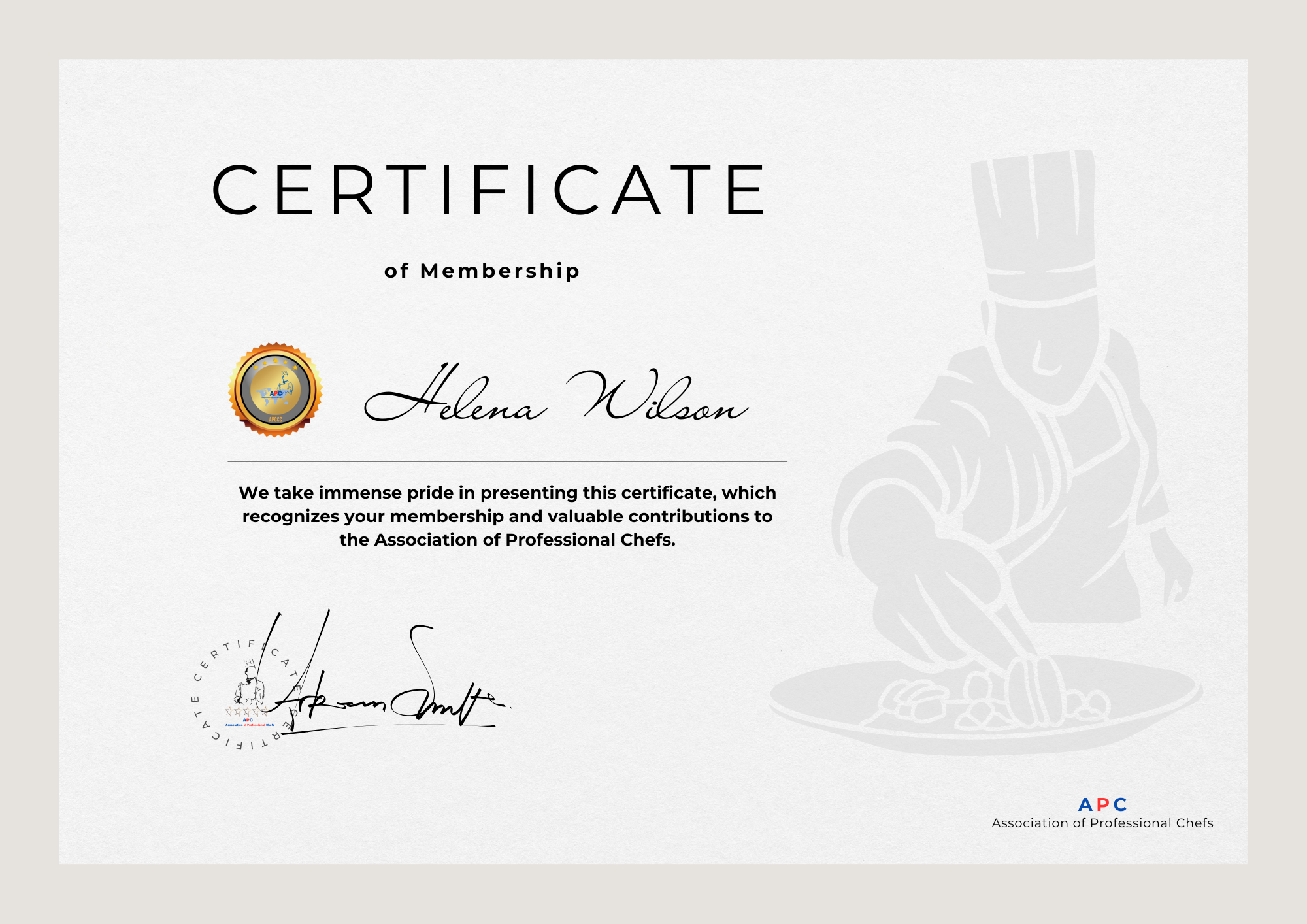 APC Chapter Chairmen Program — Association of Professional Chefs