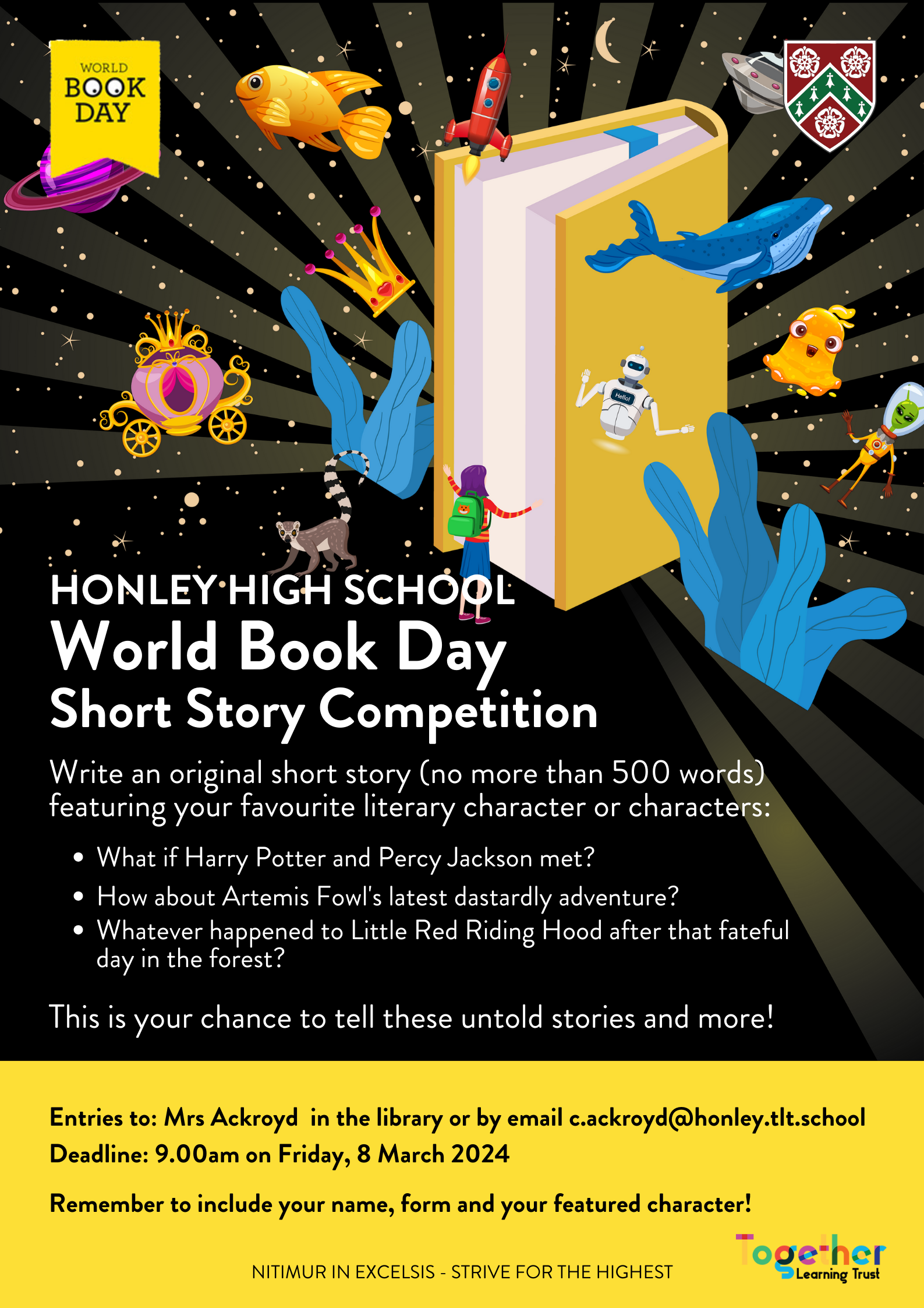 World Book Day - Friday 8 March 2024 — HONLEY HIGH SCHOOL