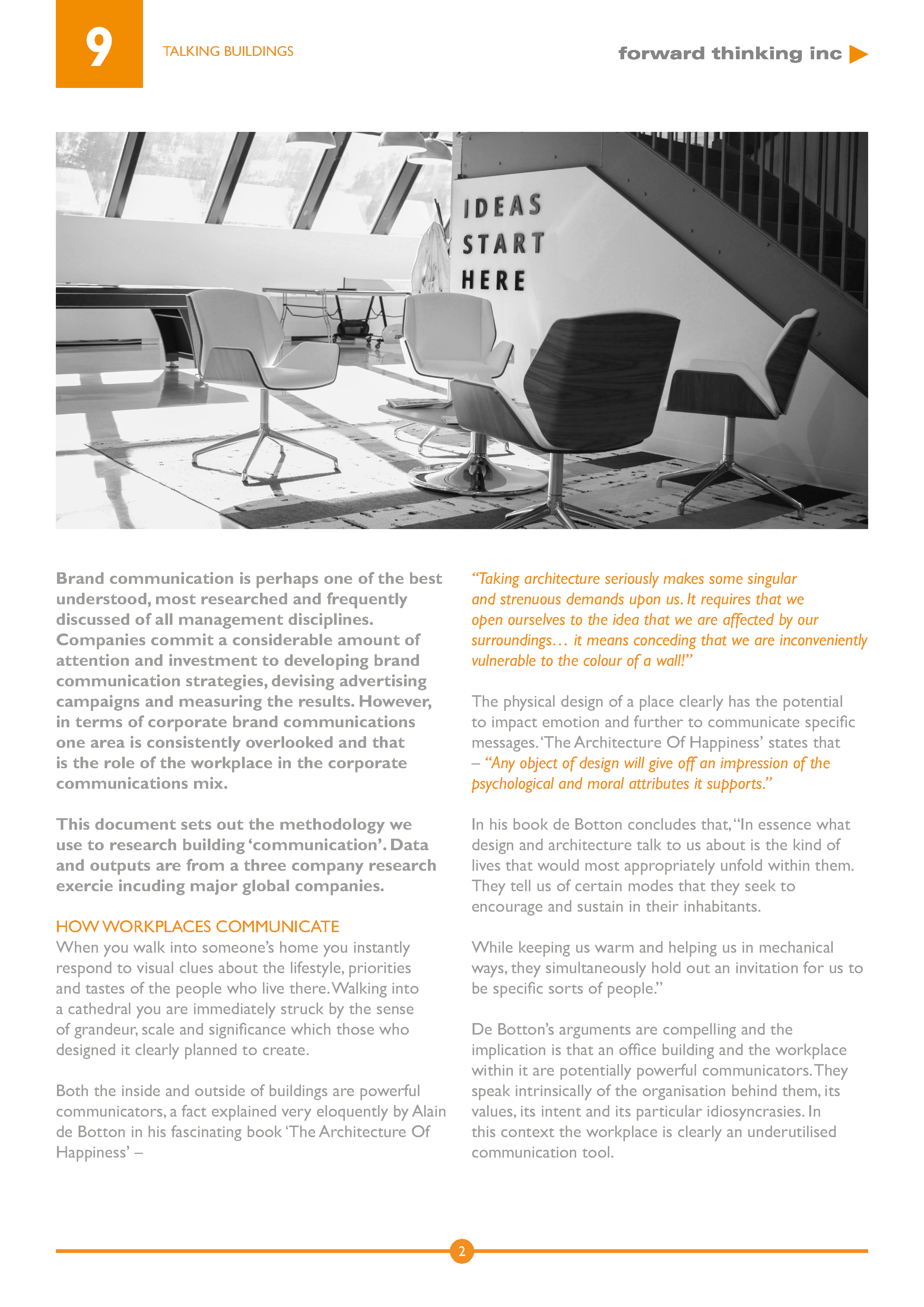 Talking buildings — forward thinking inc
