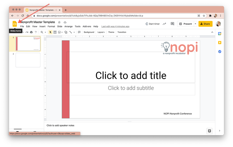 Create a Master Template in Google Slides | NOPI
