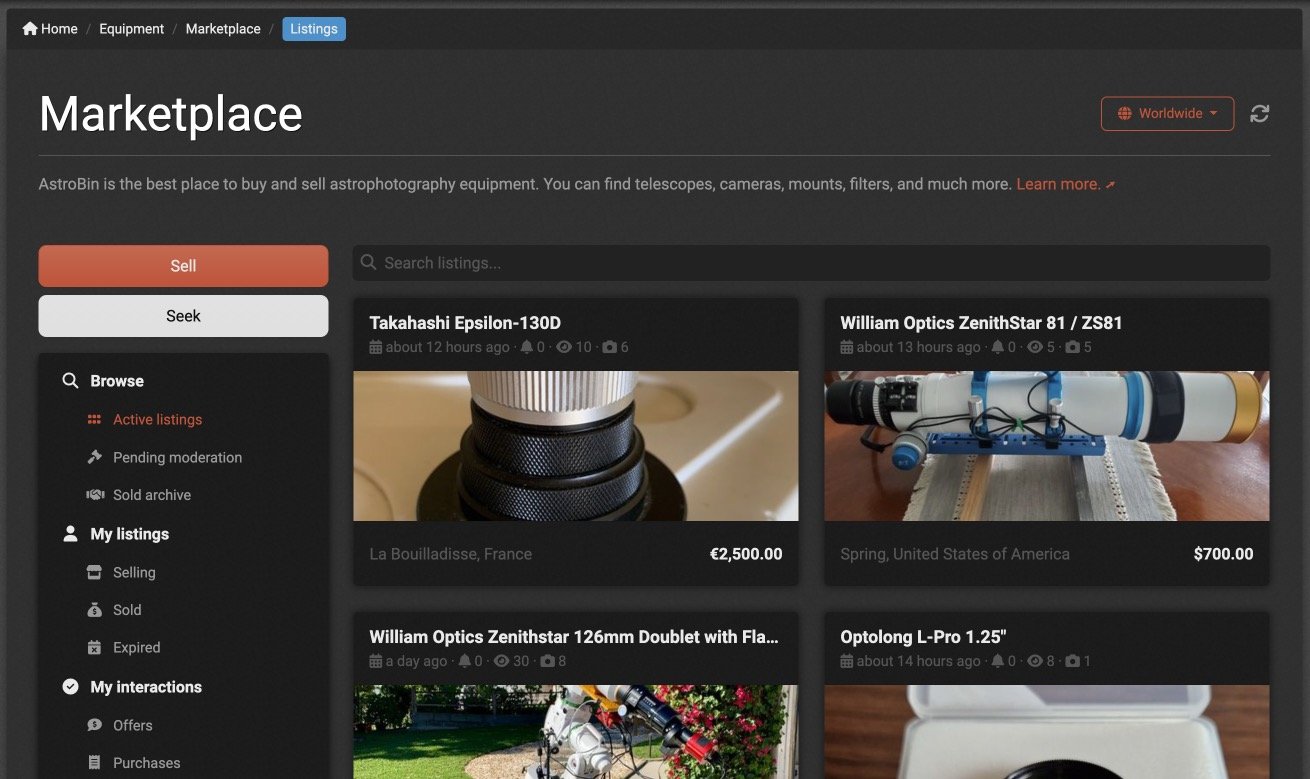 Marketplace — AstroBin