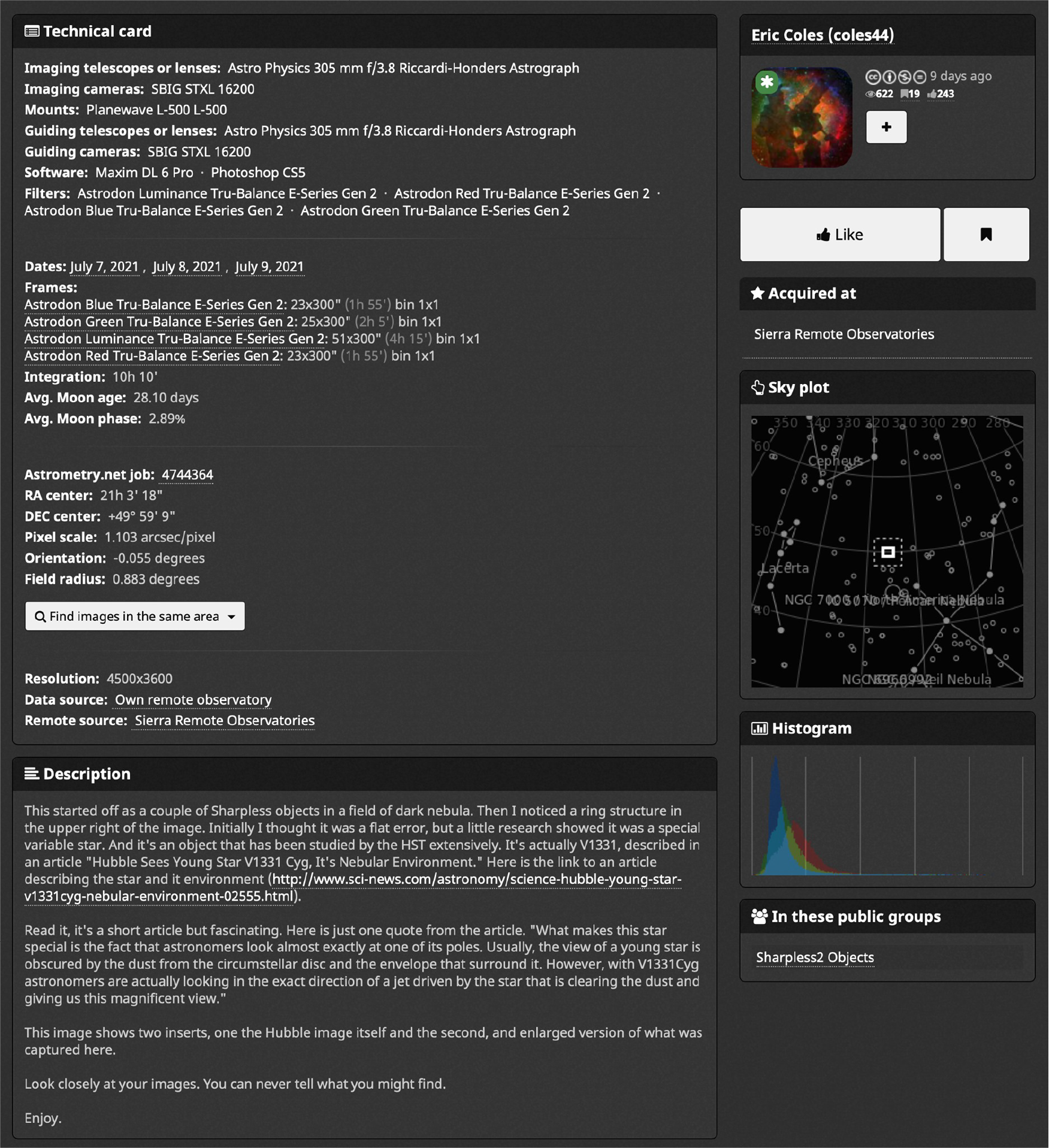 July 2021 update — AstroBin