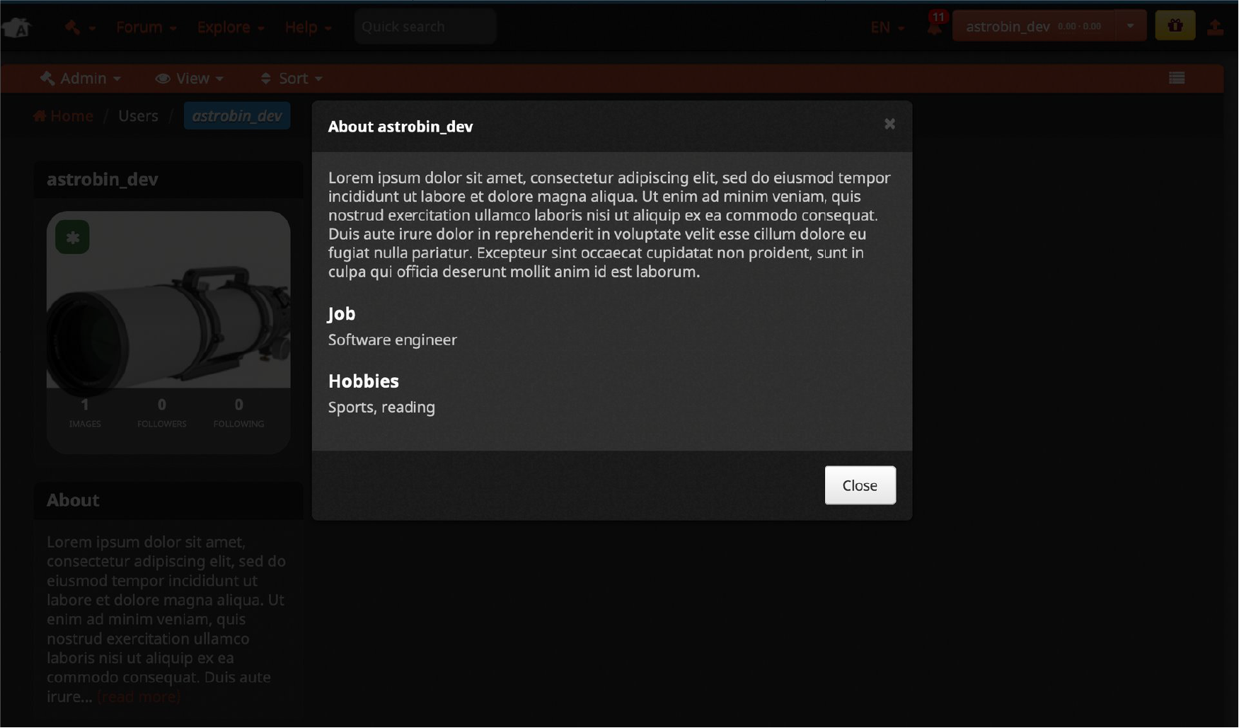 October 2021 update — AstroBin