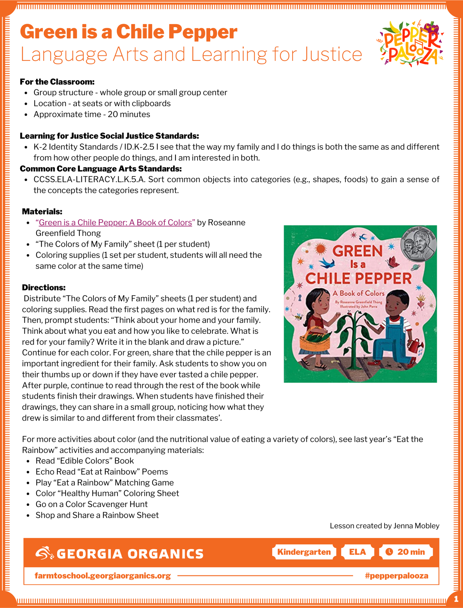 Elementary School Lessons — Georgia Organics Resources