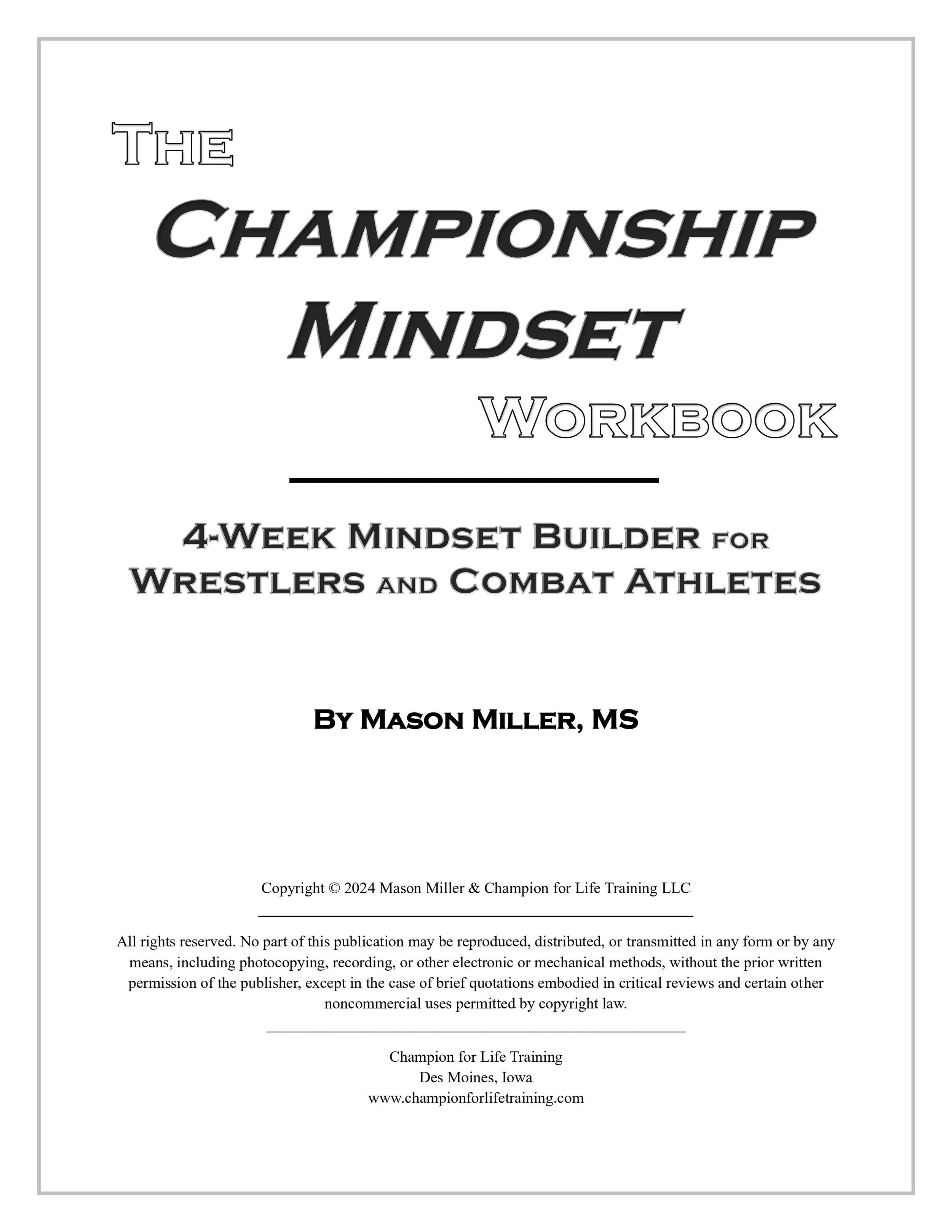 Store — Champion for Life Training