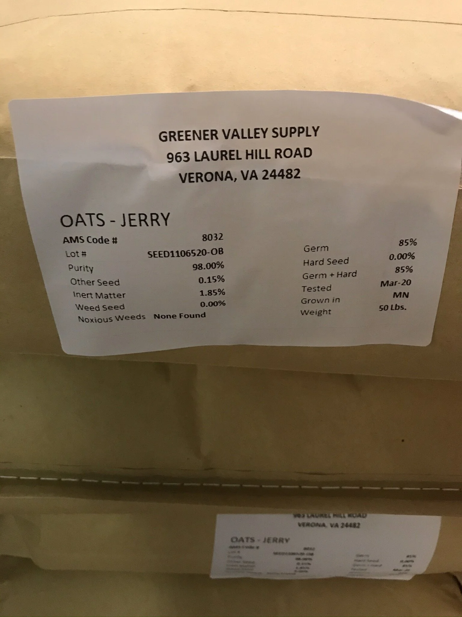 Grains — Greener Valley Supply LLC