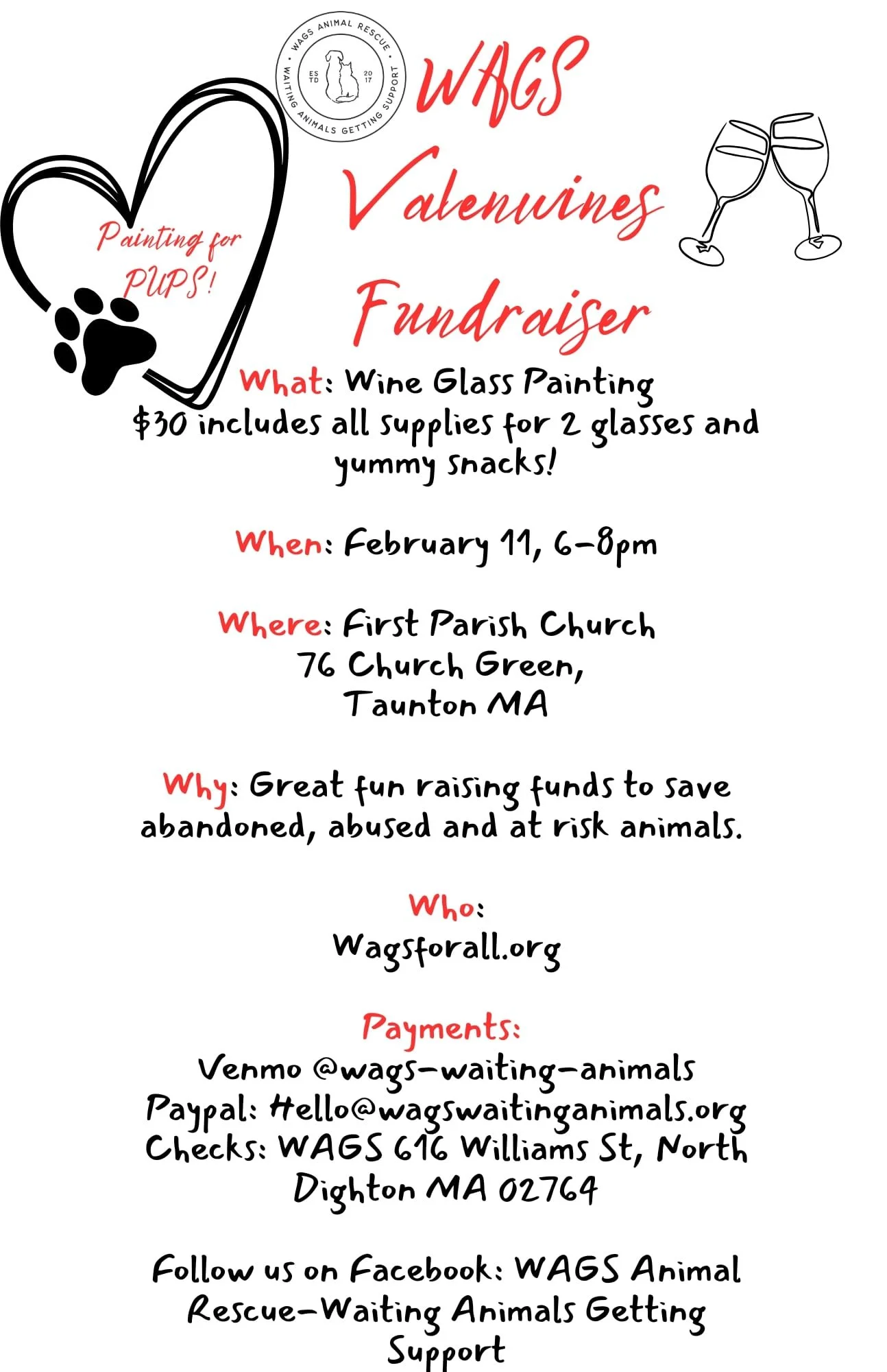 Fundraising Calendar — Wags Animal Rescue