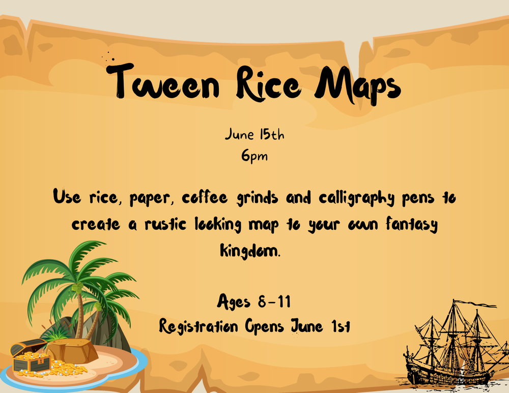 Rice Map Craft — Woods Memorial Library