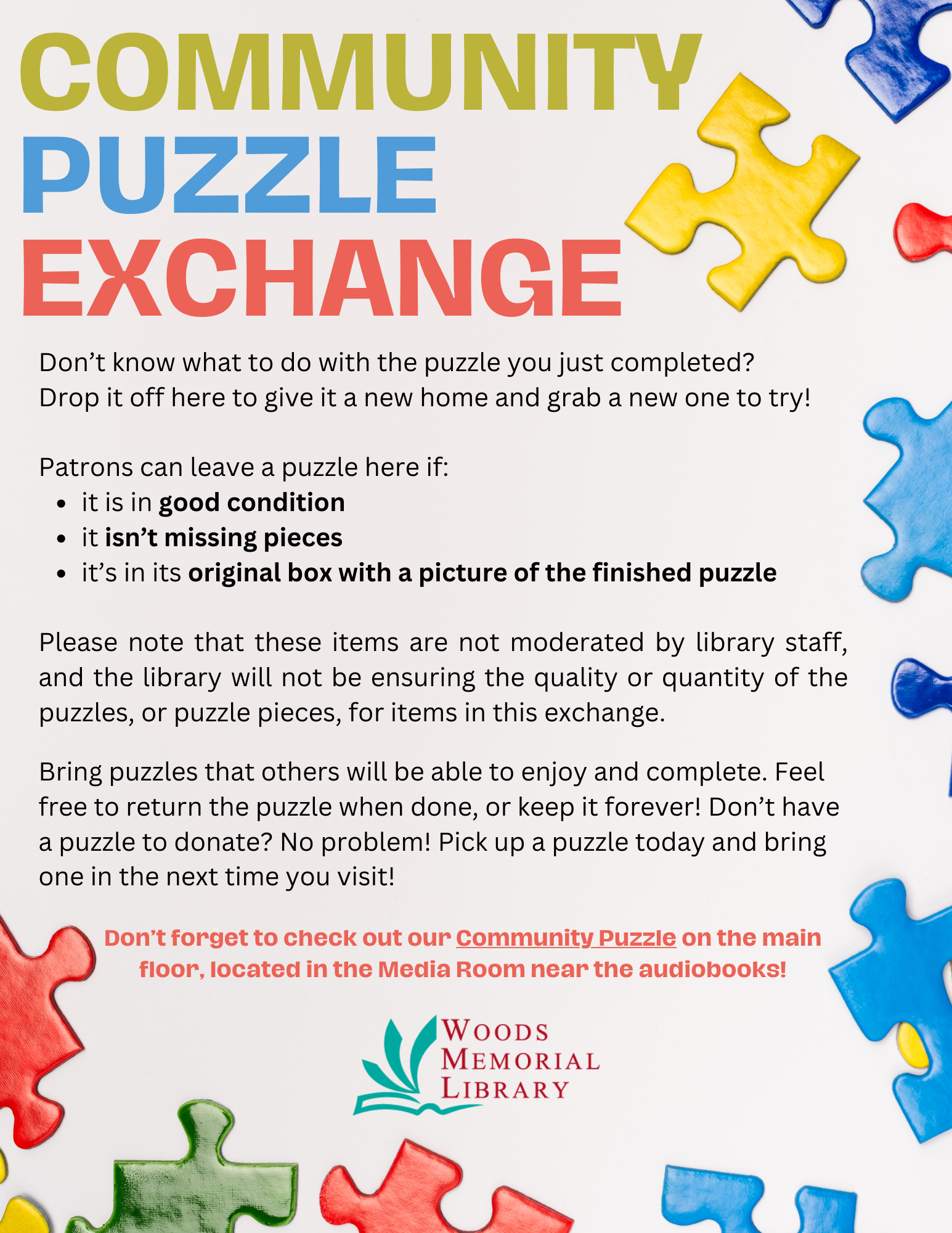 Puzzle Exchange — Woods Memorial Library