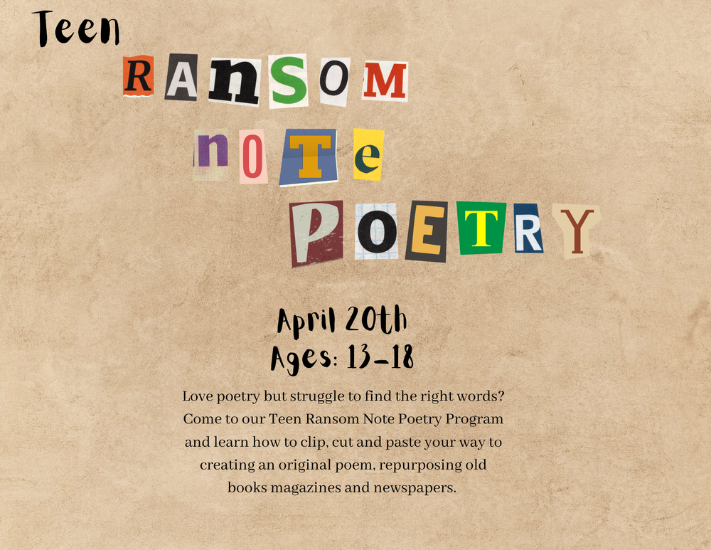 Ransom Note Poetry — Woods Memorial Library