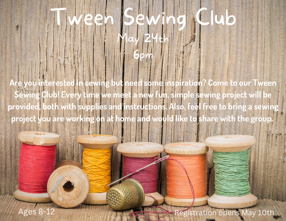 What's the Stitch? A Tween Sewing Group — Woods Memorial Library