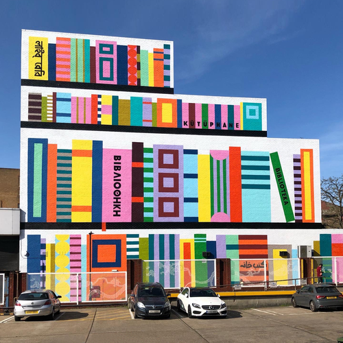 Wood Green Library mural — Anna Nicolò