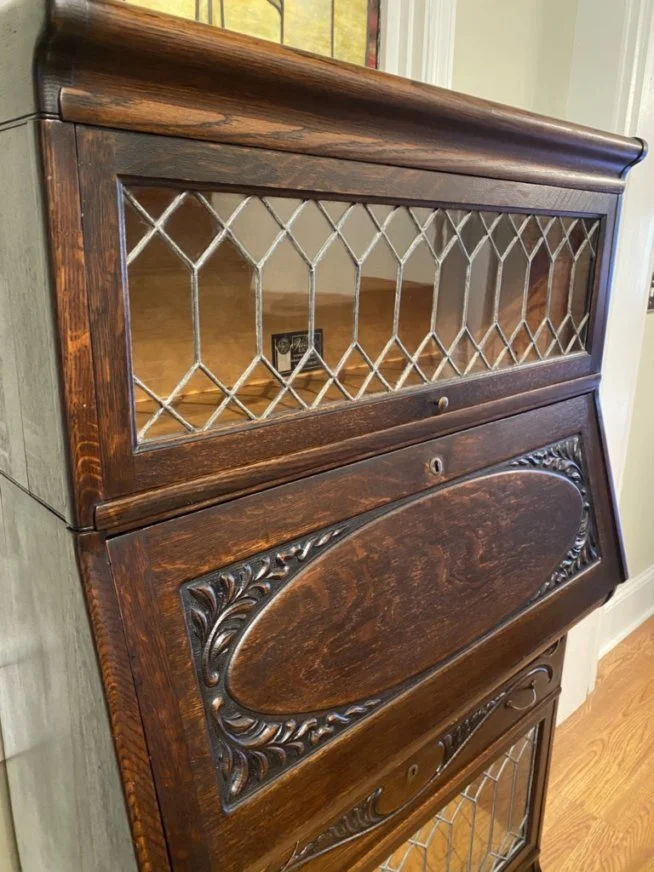 Antique Viking Leaded Barrister Bookcase and Secretary — Mazzocca Bros. Furniture & Antiques