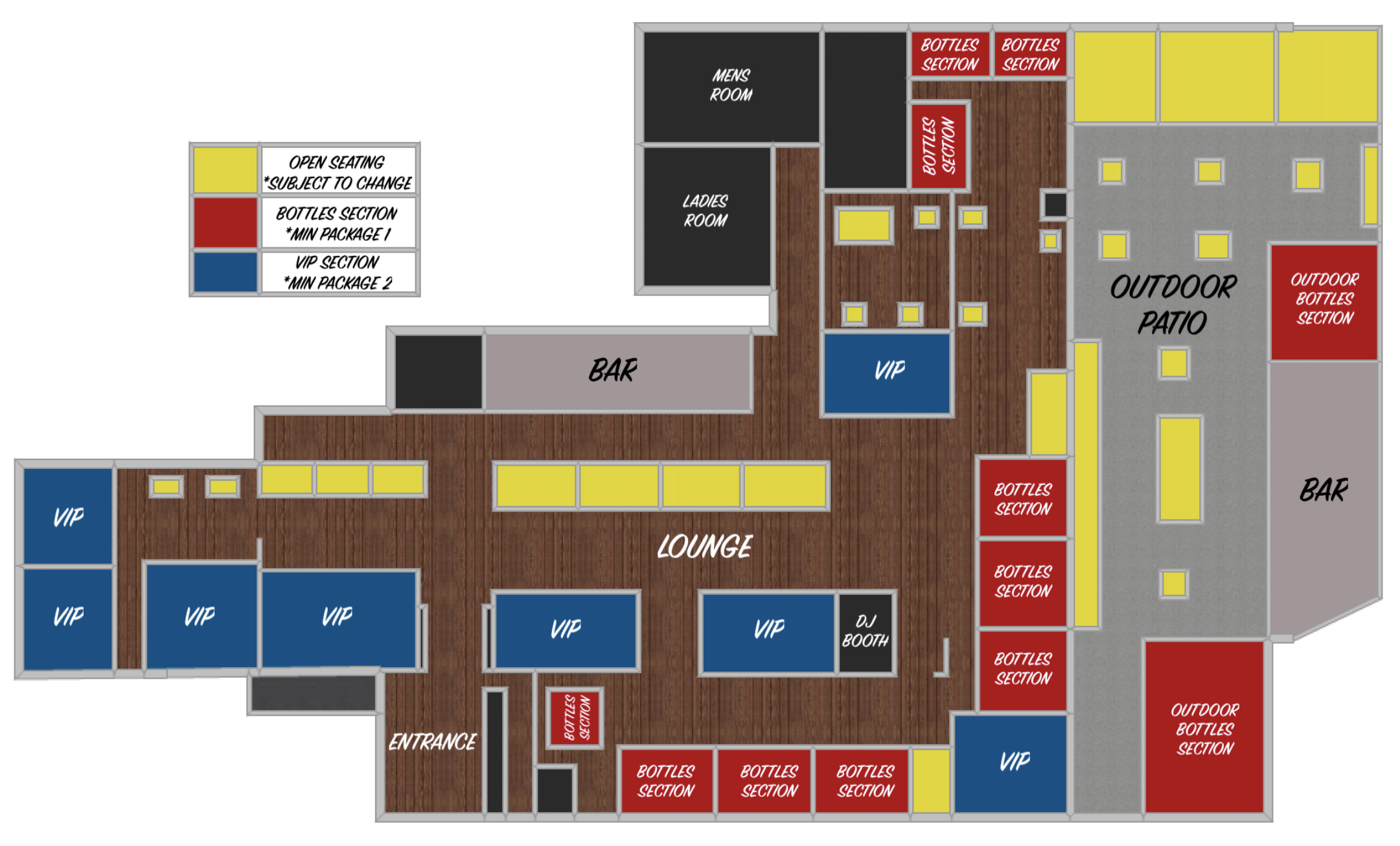 Seat Map — UPTOWN HOOKAH LOUNGE
