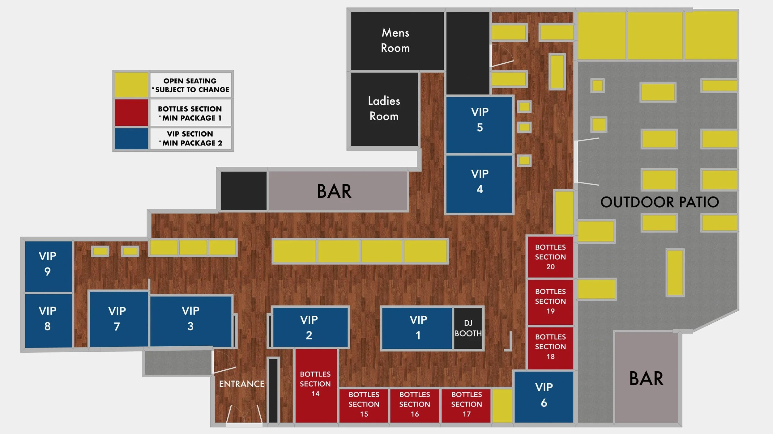 Seat Map — UPTOWN HOOKAH LOUNGE
