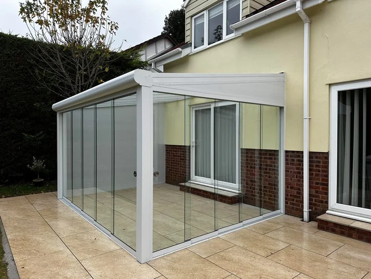 Pigato Veranda with glass doors — South West Garden Rooms