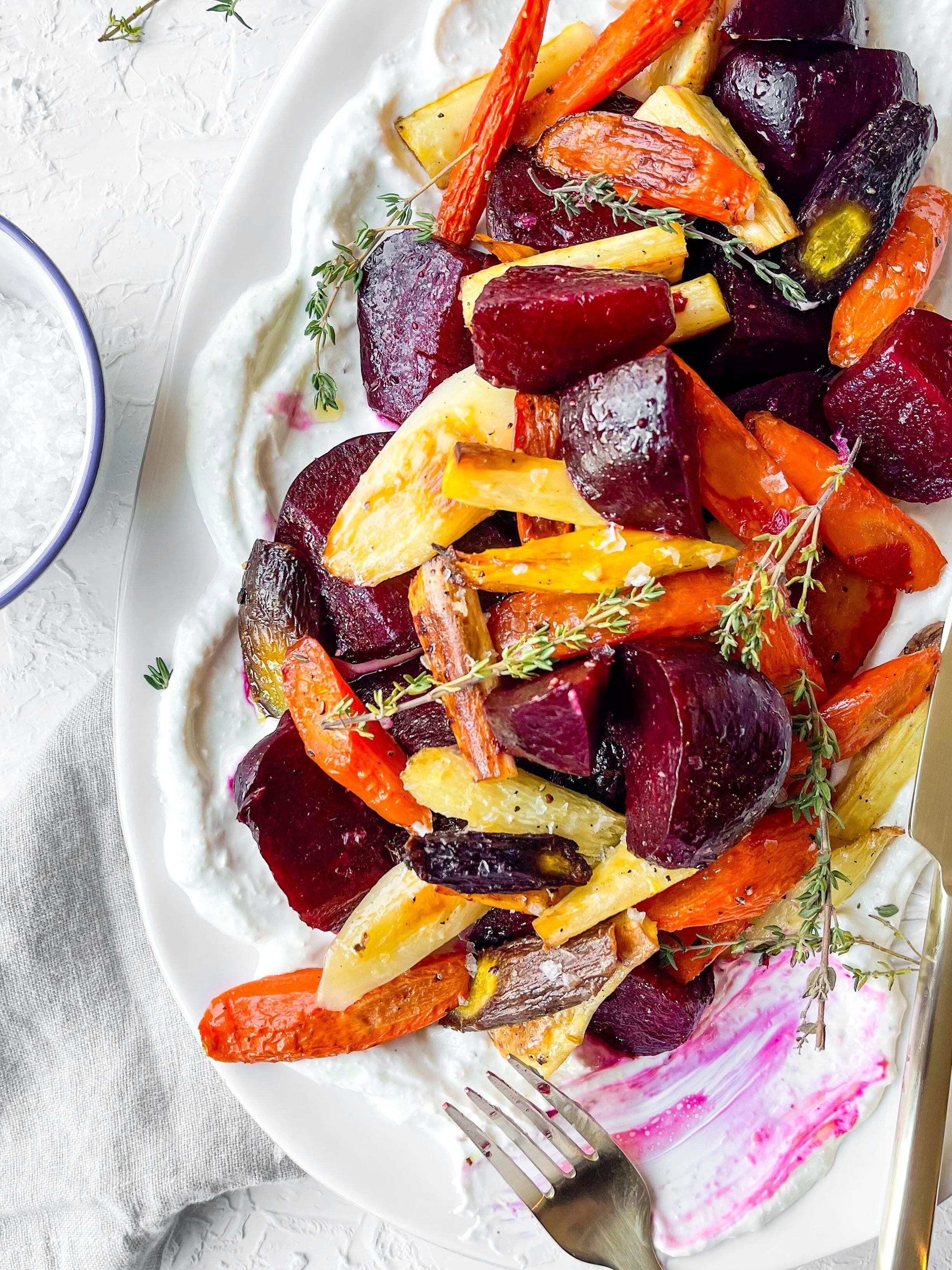 Roasted Root Vegetables with Horseradish Cream — forlemonsake