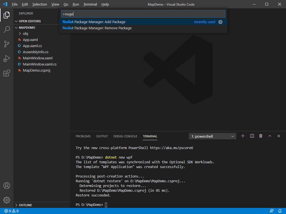 Display Maps in .NET 5 WPF Using VS Code — ThinkGeo, GIS Mapping Made Easy