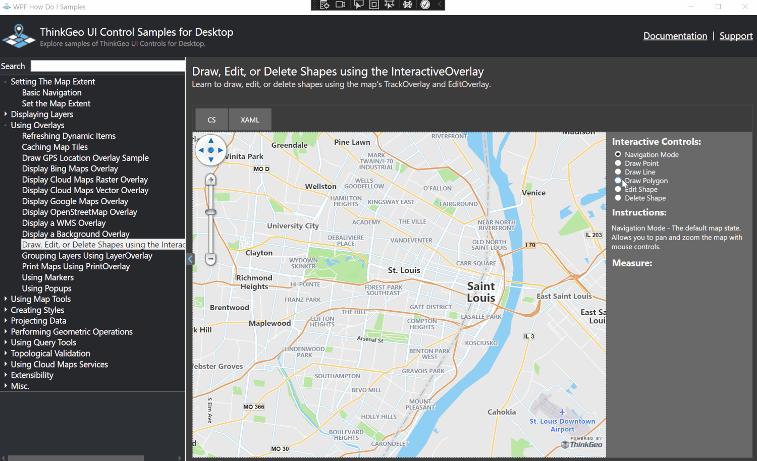 Measuring Distance and Area — ThinkGeo, GIS Mapping Made Easy
