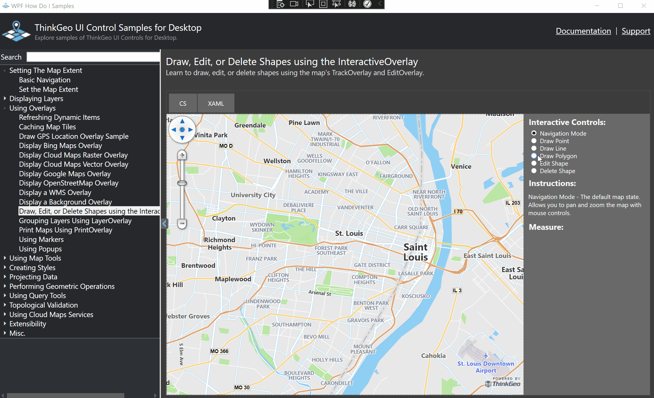 Measuring Distance and Area — ThinkGeo, GIS Mapping Made Easy