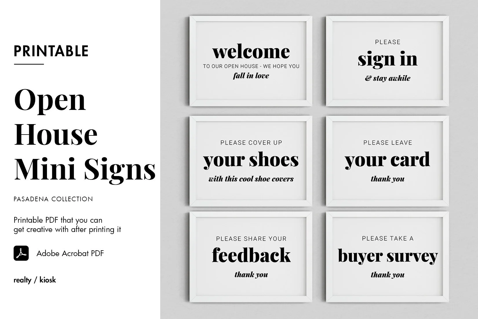 Real Estate Open House Welcome Sign, Open House Table Signs, Open House ...