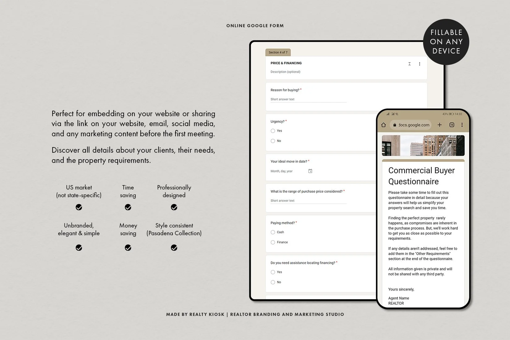 Commercial Buyer Questionnaire, Buyer Intake, Commercial Real Estate ...