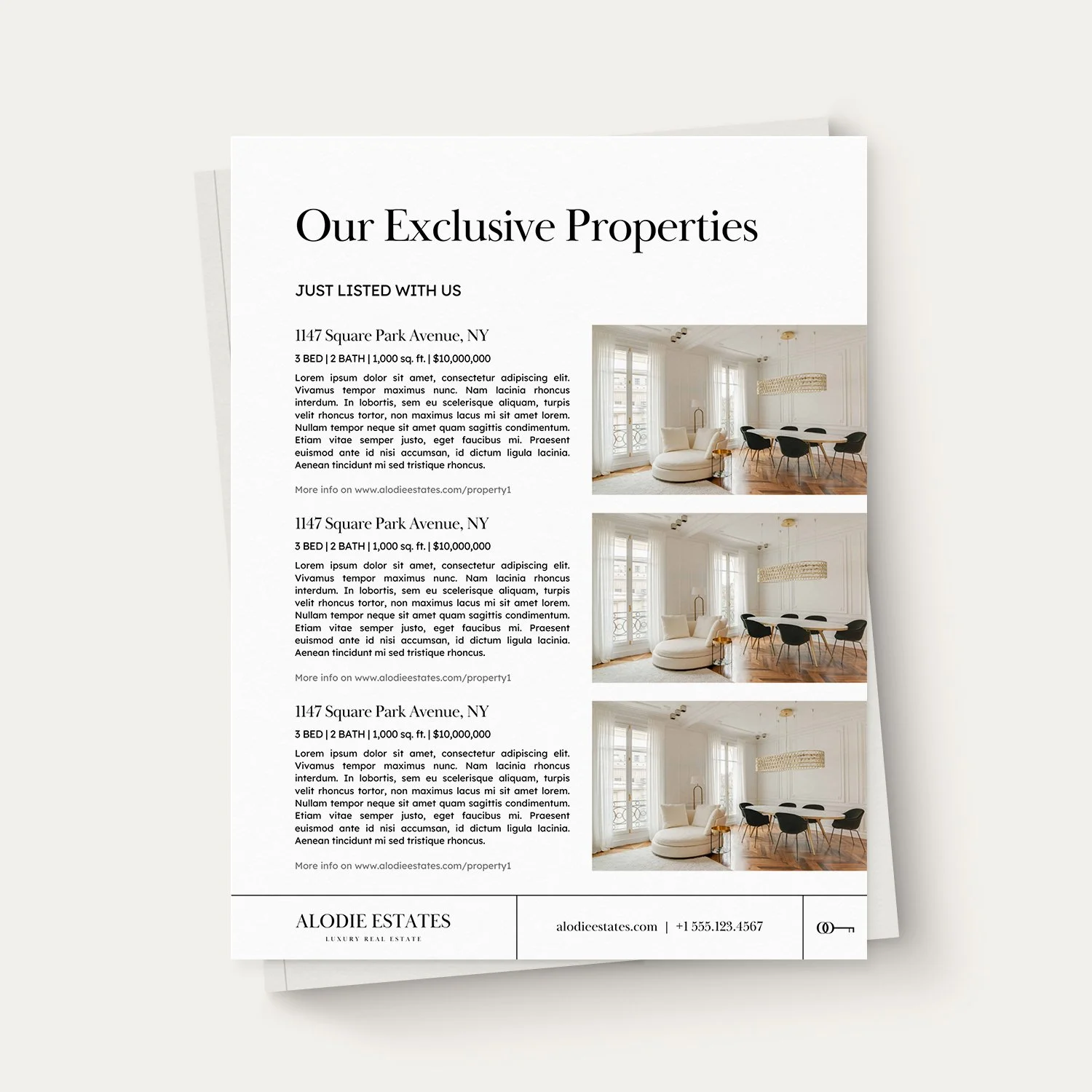 Multiple Property List Flyer, Listing Flyer Template, Real Estate Canva ...