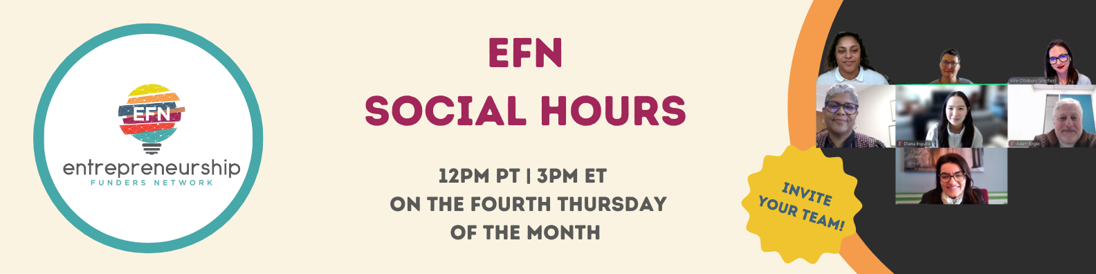 Social Hours — ENTREPRENEURSHIP FUNDERS NETWORK