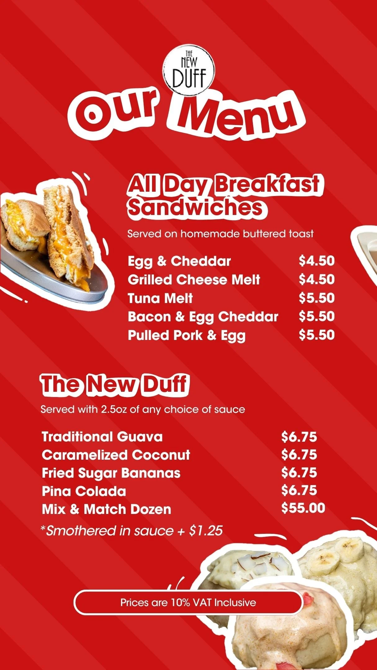 Menu — THE NEW DUFF