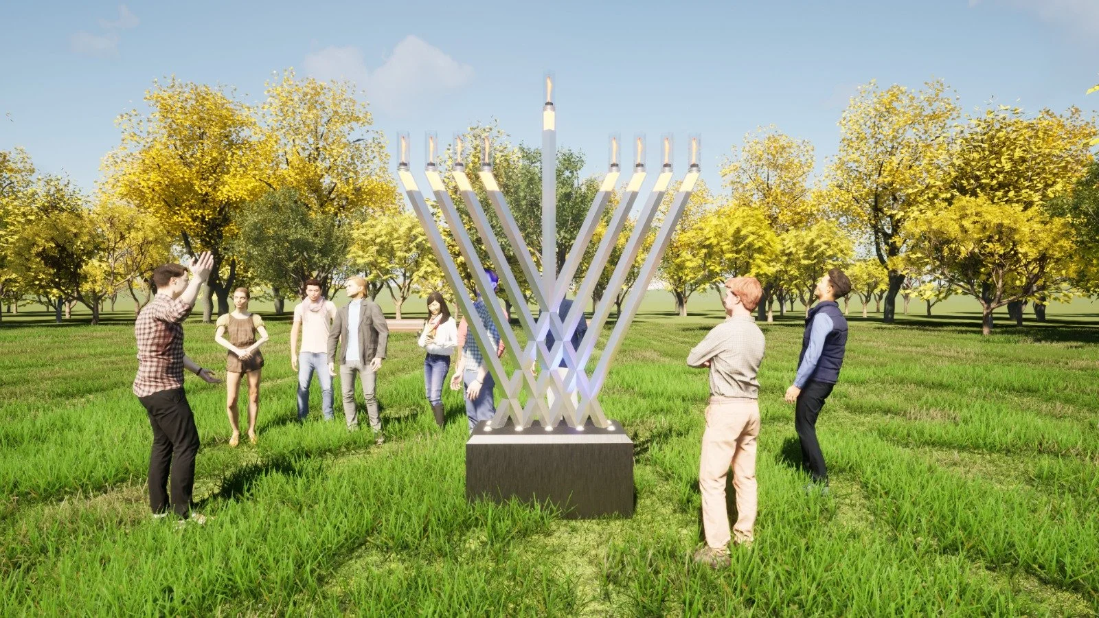 The Public Art Menorah — Moully Art