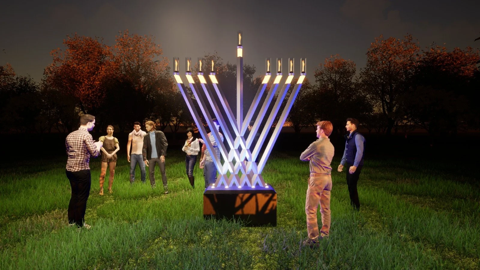 Public Art Menorahs — Moully Art