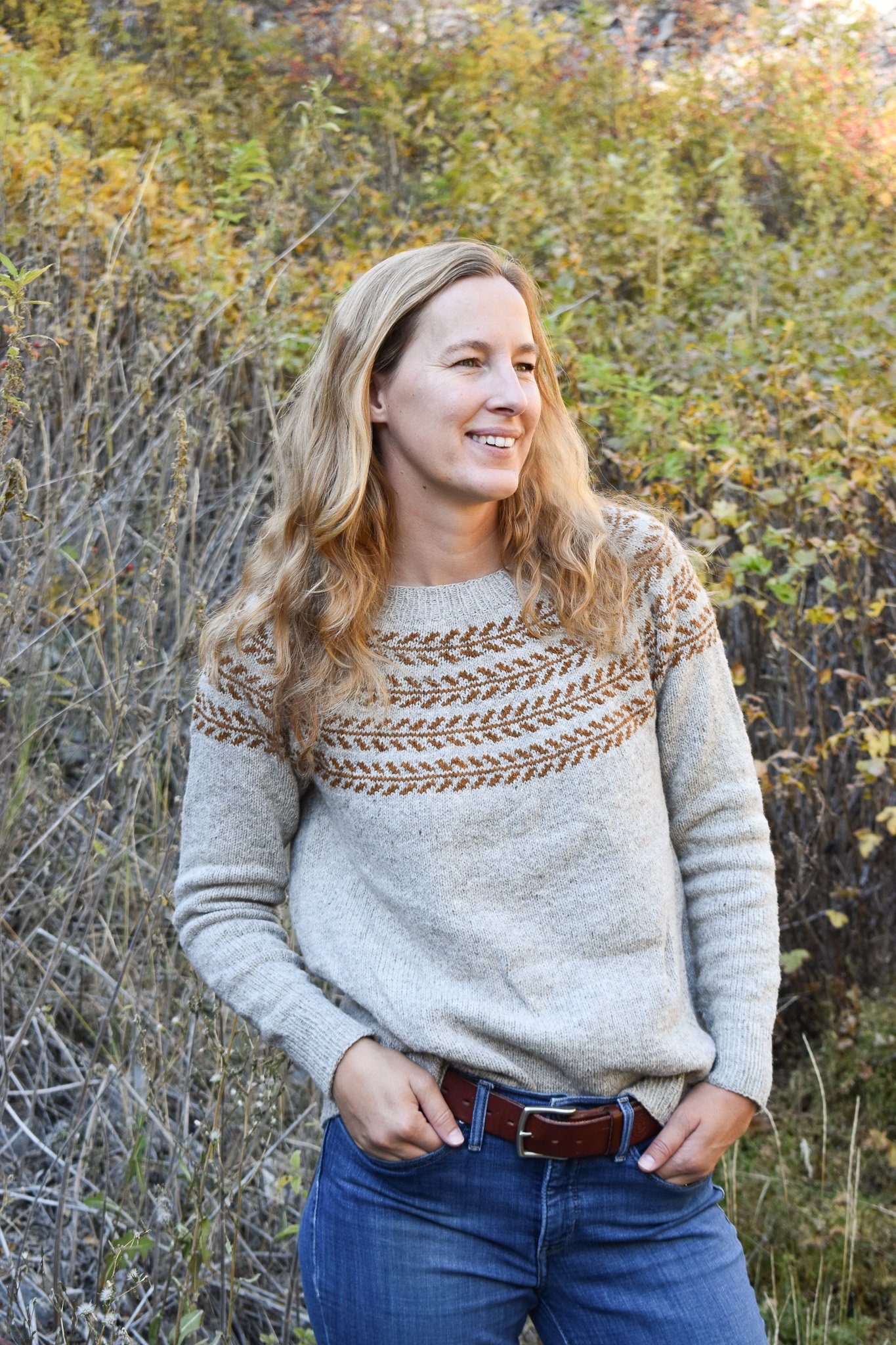 Teasel colorwork sweater knitting pattern for babies and children ...