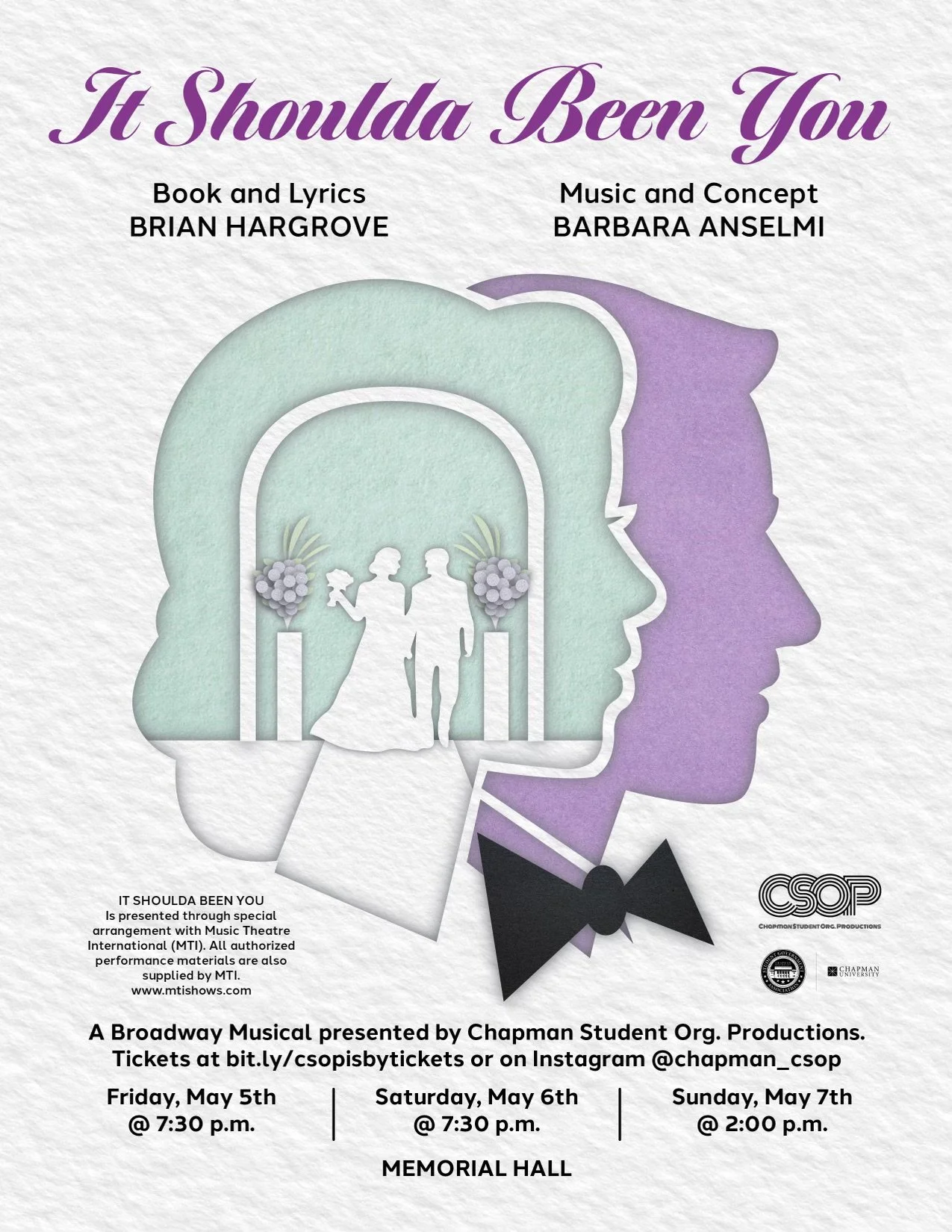 Chapman Student Org. Productions unite performing artists of all majors ...