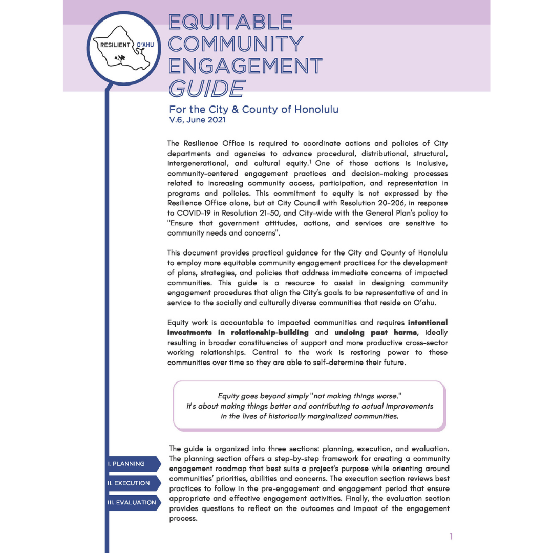 Equity — Resilience Office - City and County of Honolulu Office of ...