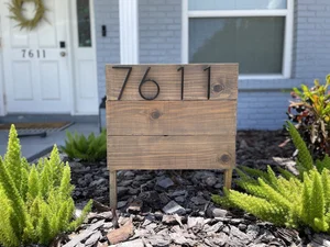DIY Modern Address Wood Sign — Ashley French