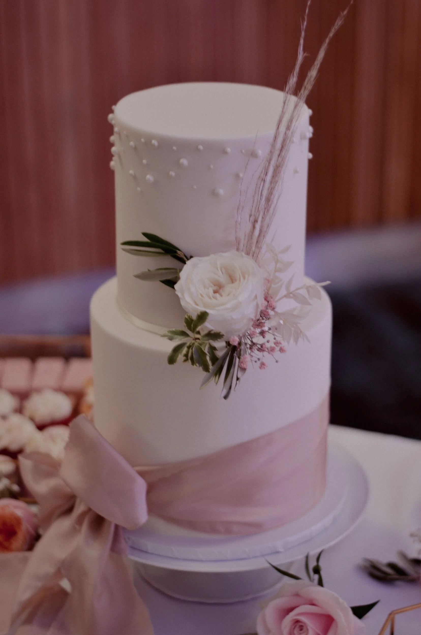 Two Tier Fondant Wedding Cake