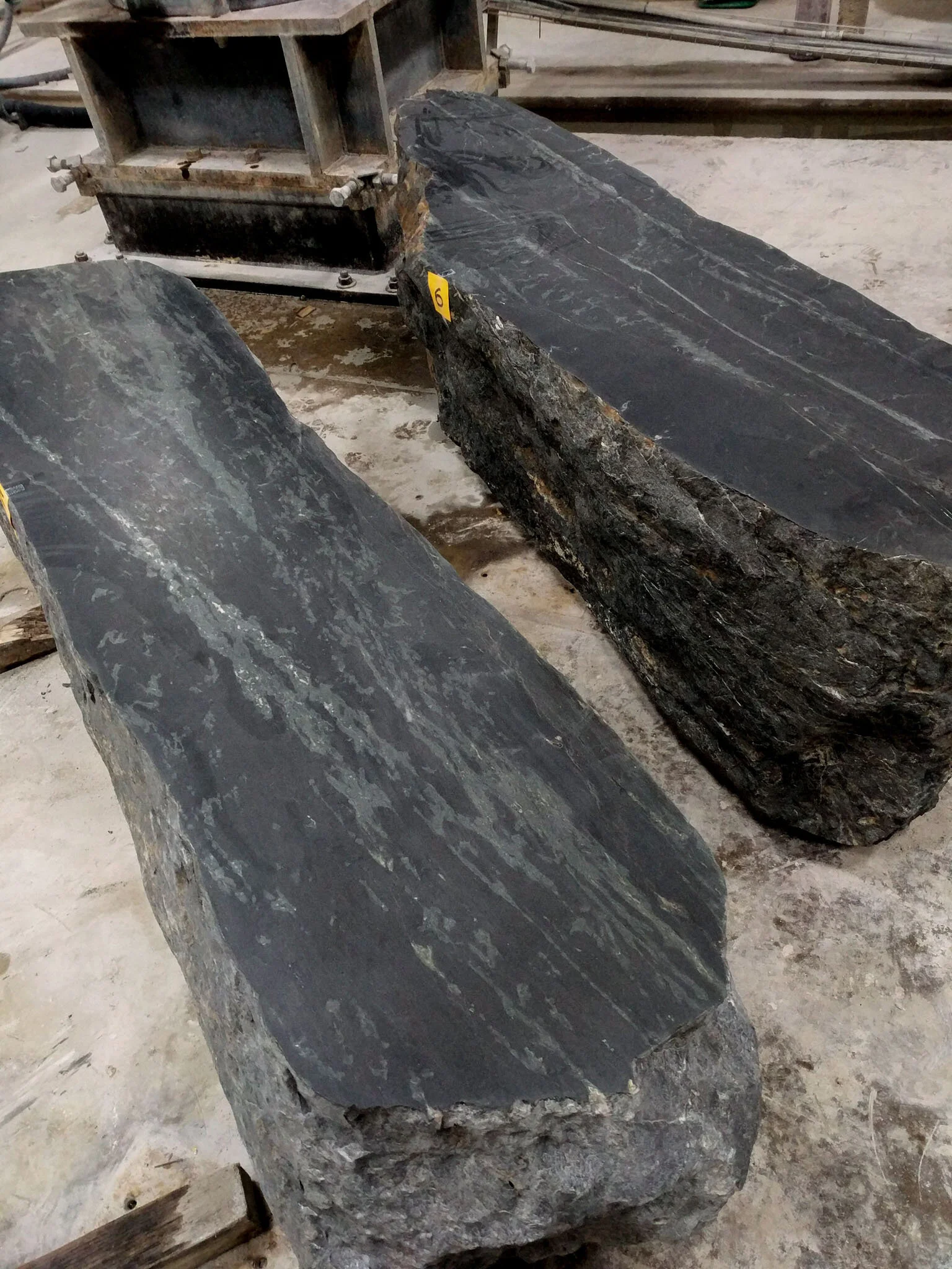 Aqua Blue Boulder Bench — Krukowski Stone