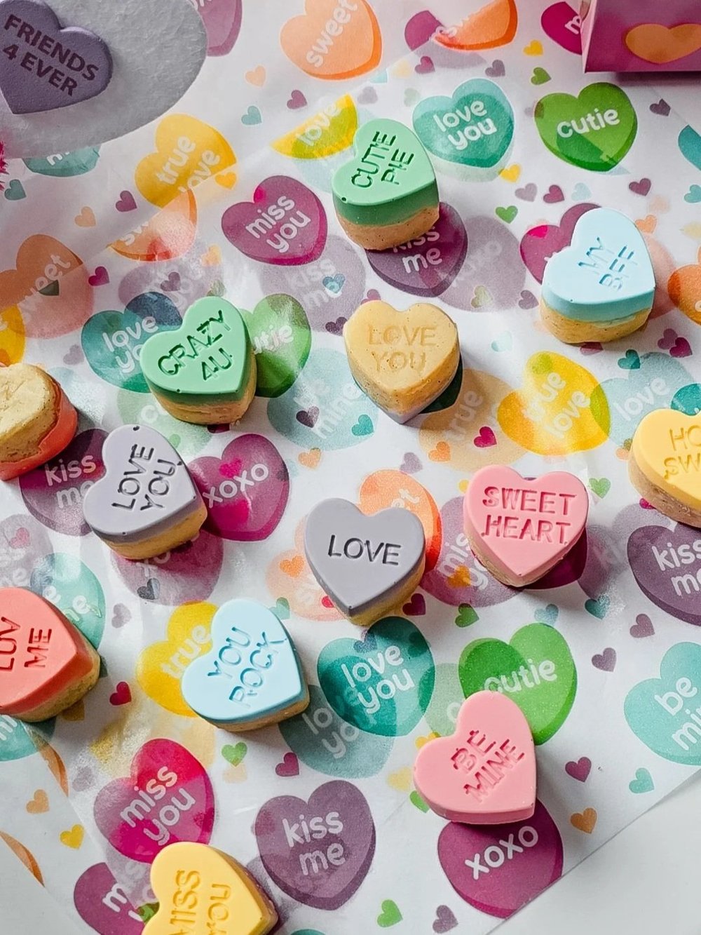 Mini Conversation Hearts Cookies — Sasha Cakes Chicago
