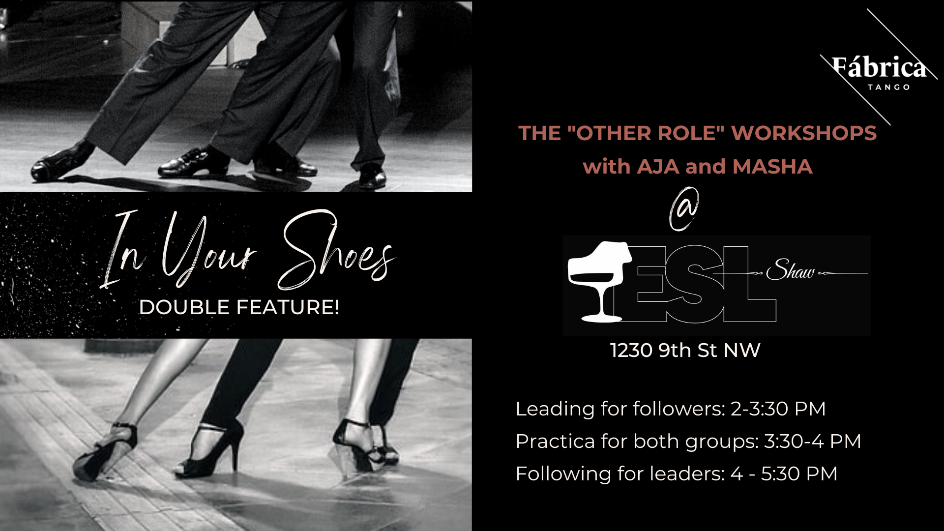 ESL Milonga Update & Special Workshops.. — Fabrica Tango Academy