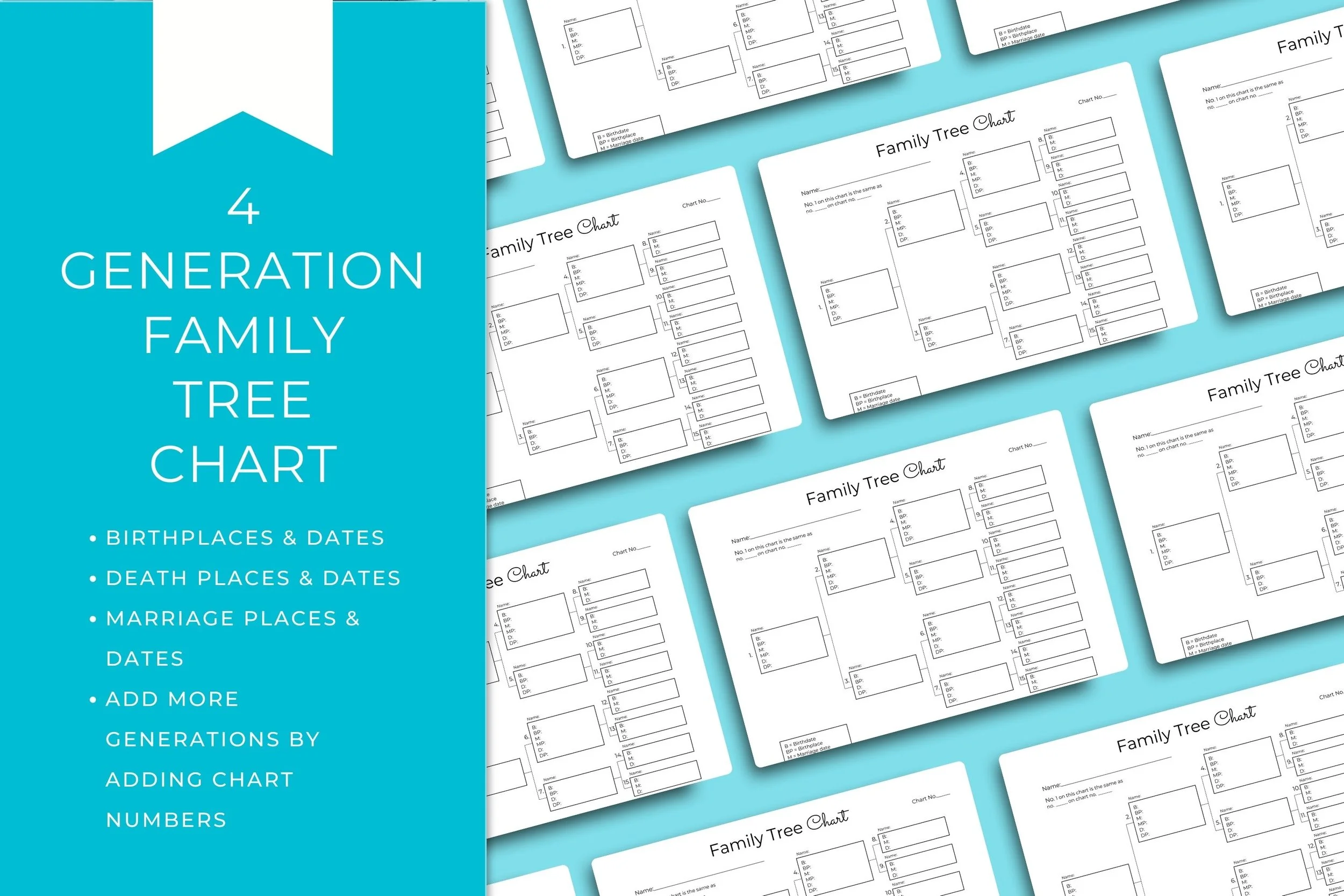 5 Generation Family Tree Chart — Heritage Discovered