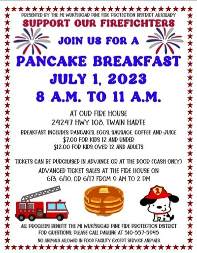 Firefighter Pancake Breakfast Flyer