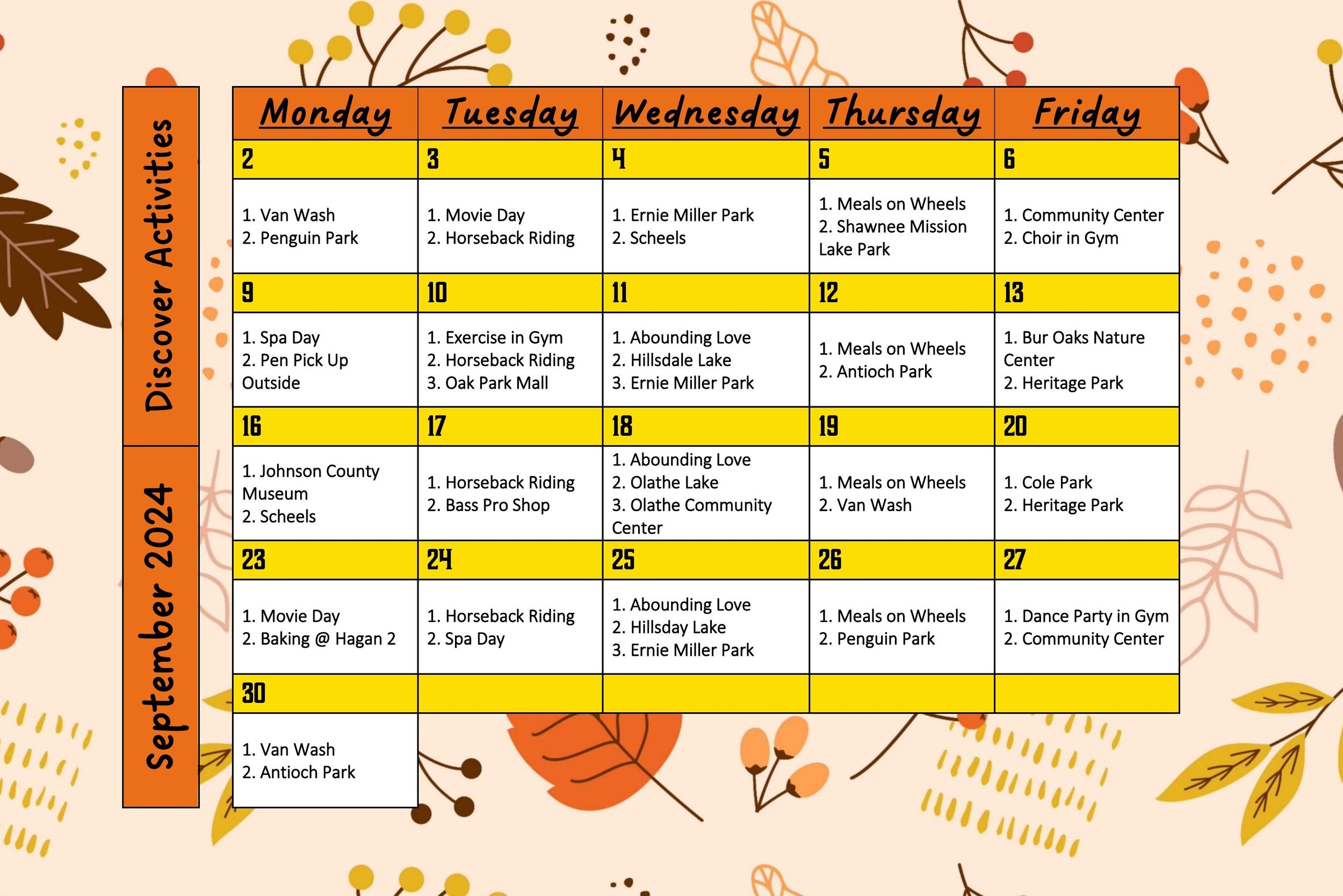 Day Service Program Activities — Life Centers of Kansas