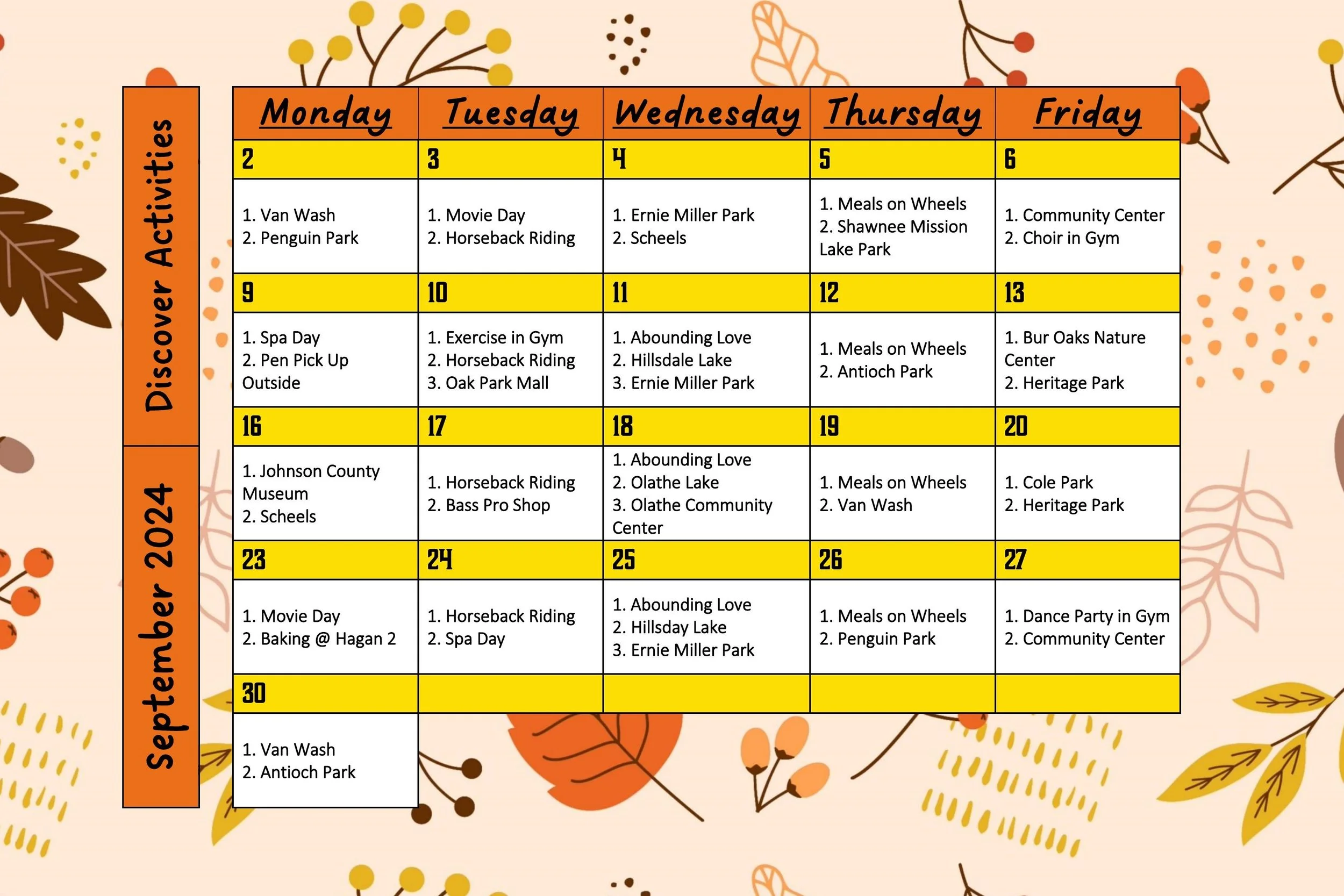 Day Service Program Activities — Life Centers of Kansas