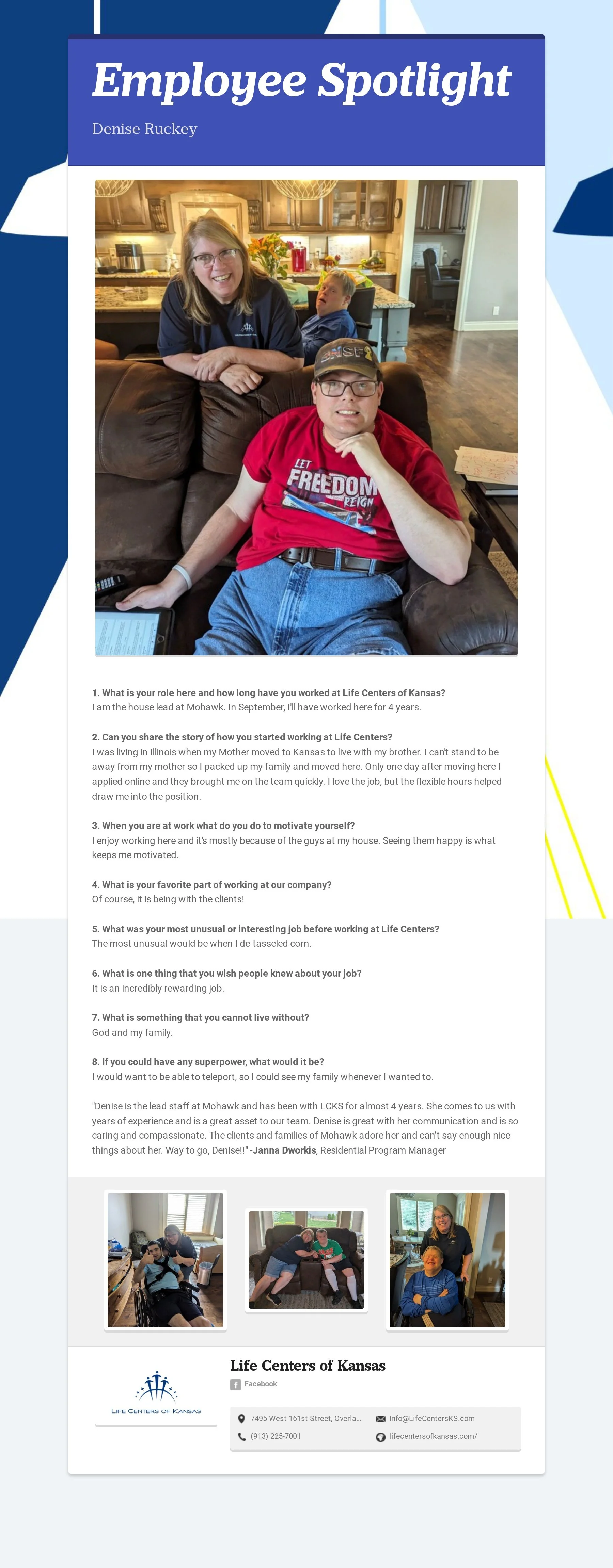 Employee Spotlight Newsletter