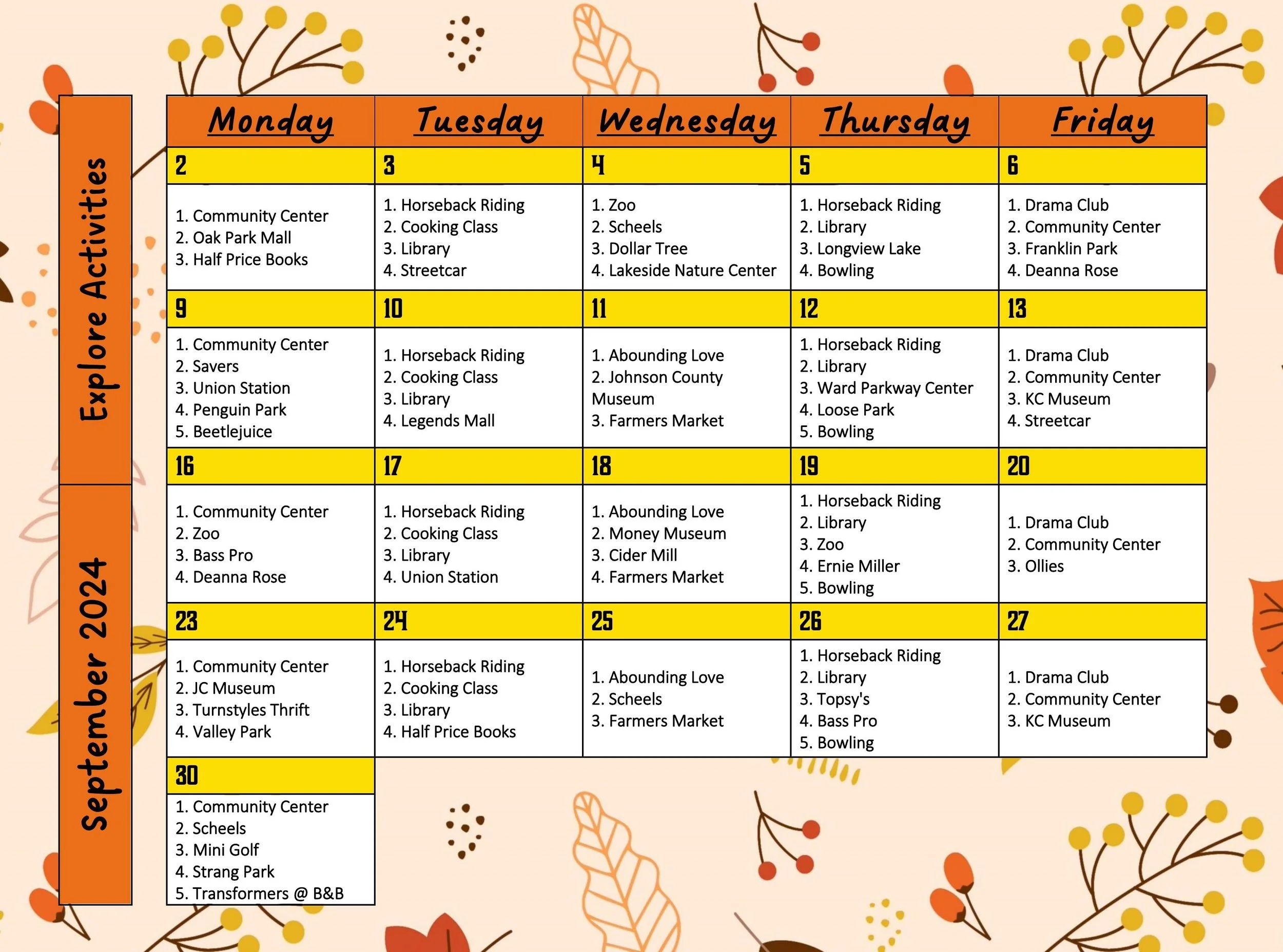 Day Service Program Activities — Life Centers of Kansas