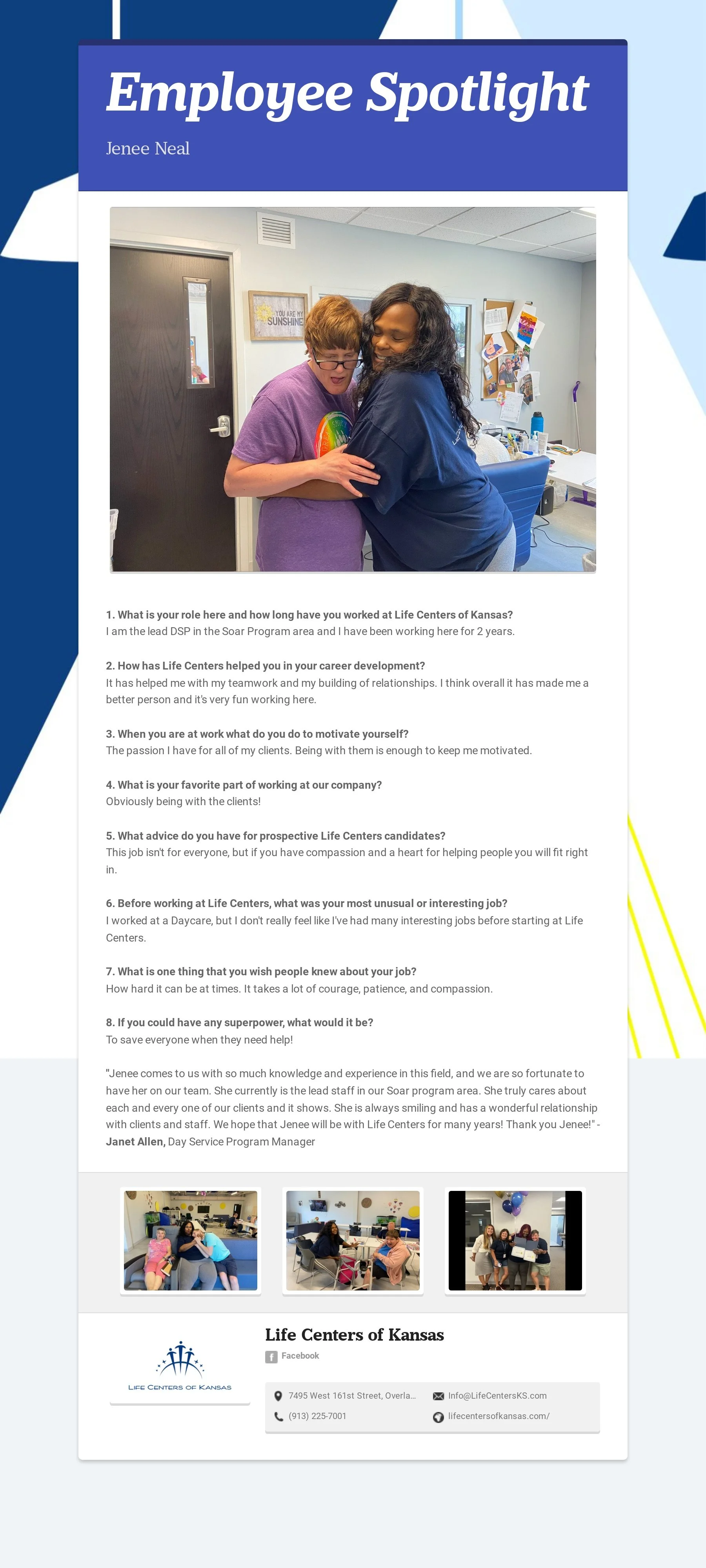 Employee Spotlight Newsletter