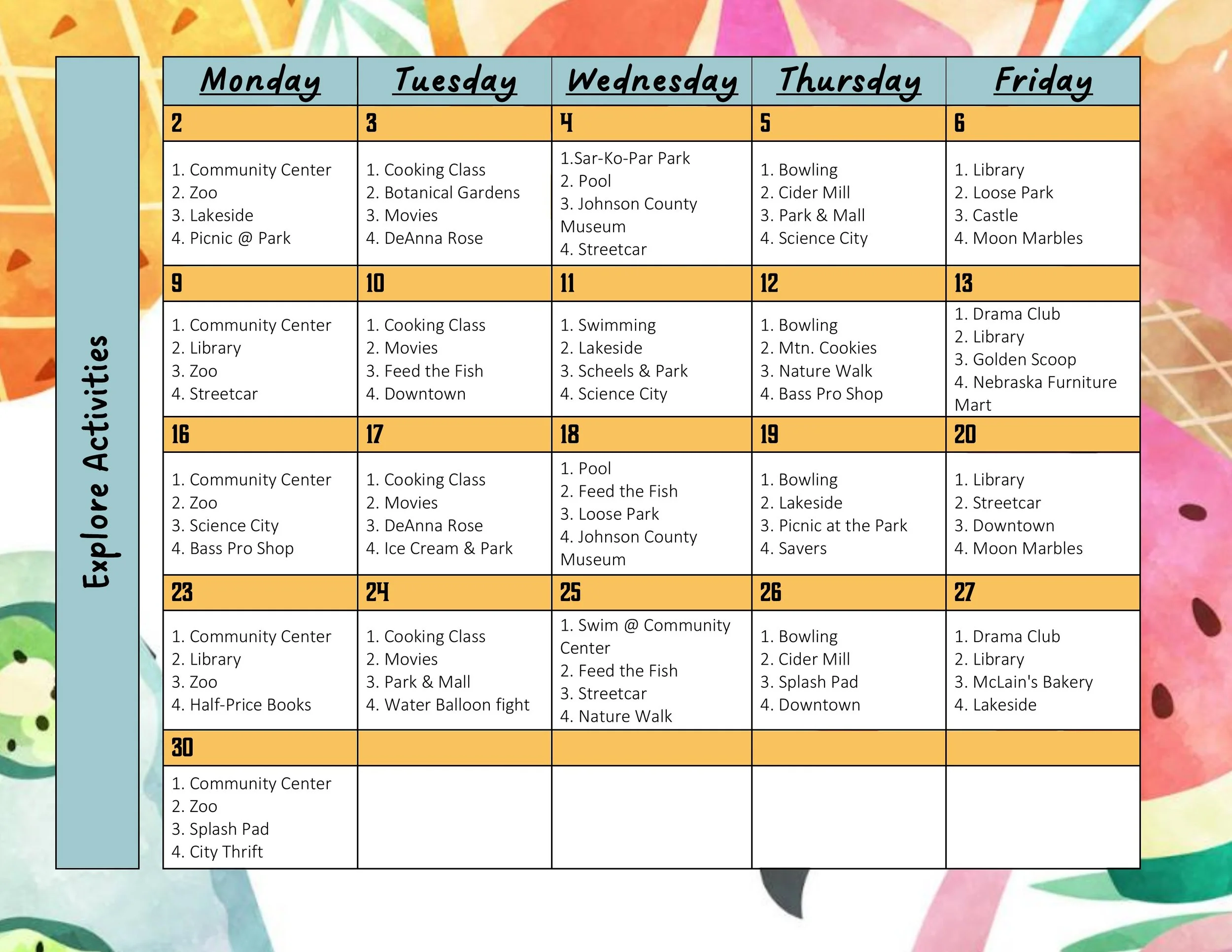 Day Service Program Activities — Life Centers of Kansas