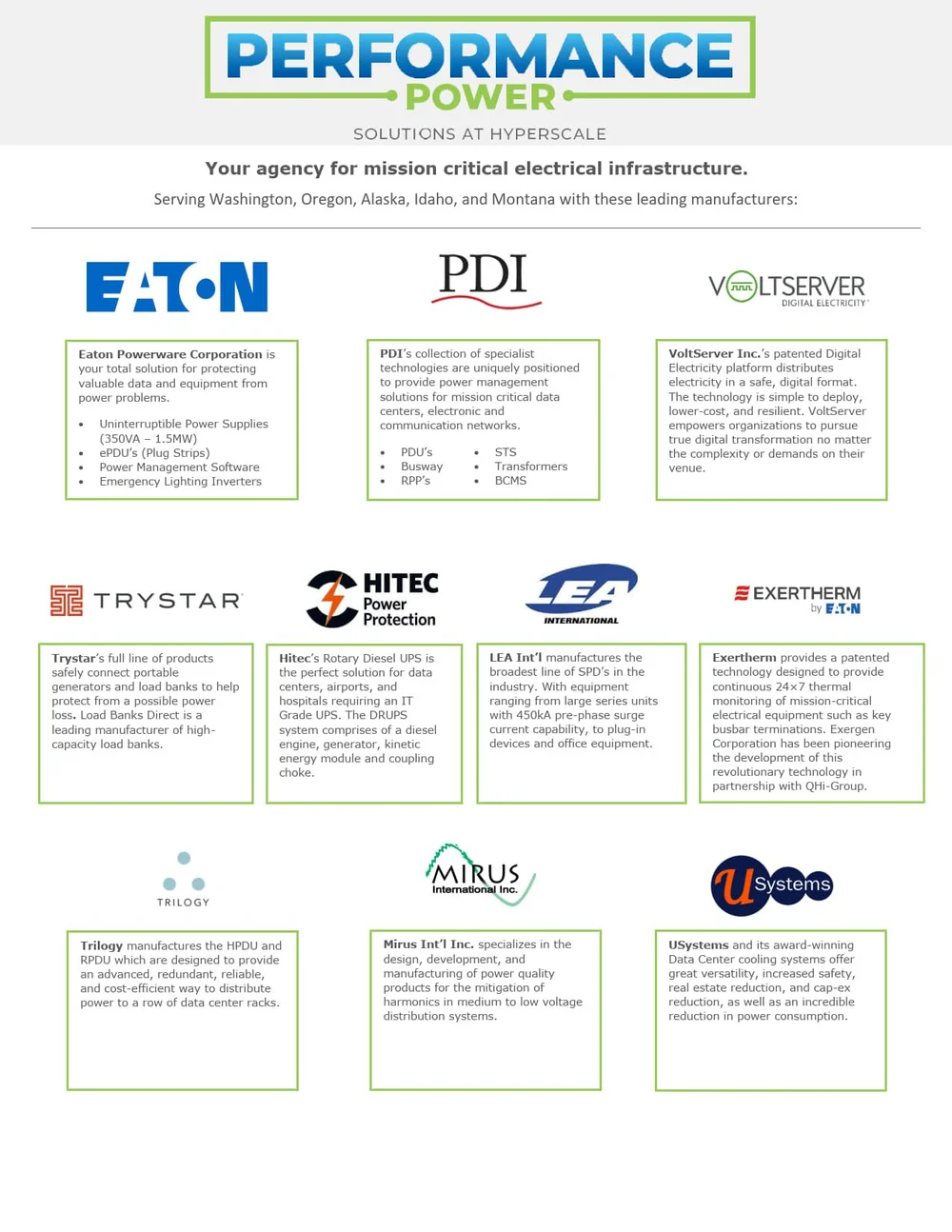 Line Card — Performance Power Concepts