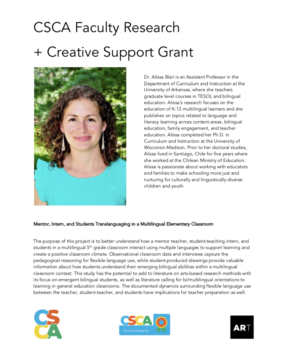 CSCA Annual Awards Program — Center for the Study of Childhood Art